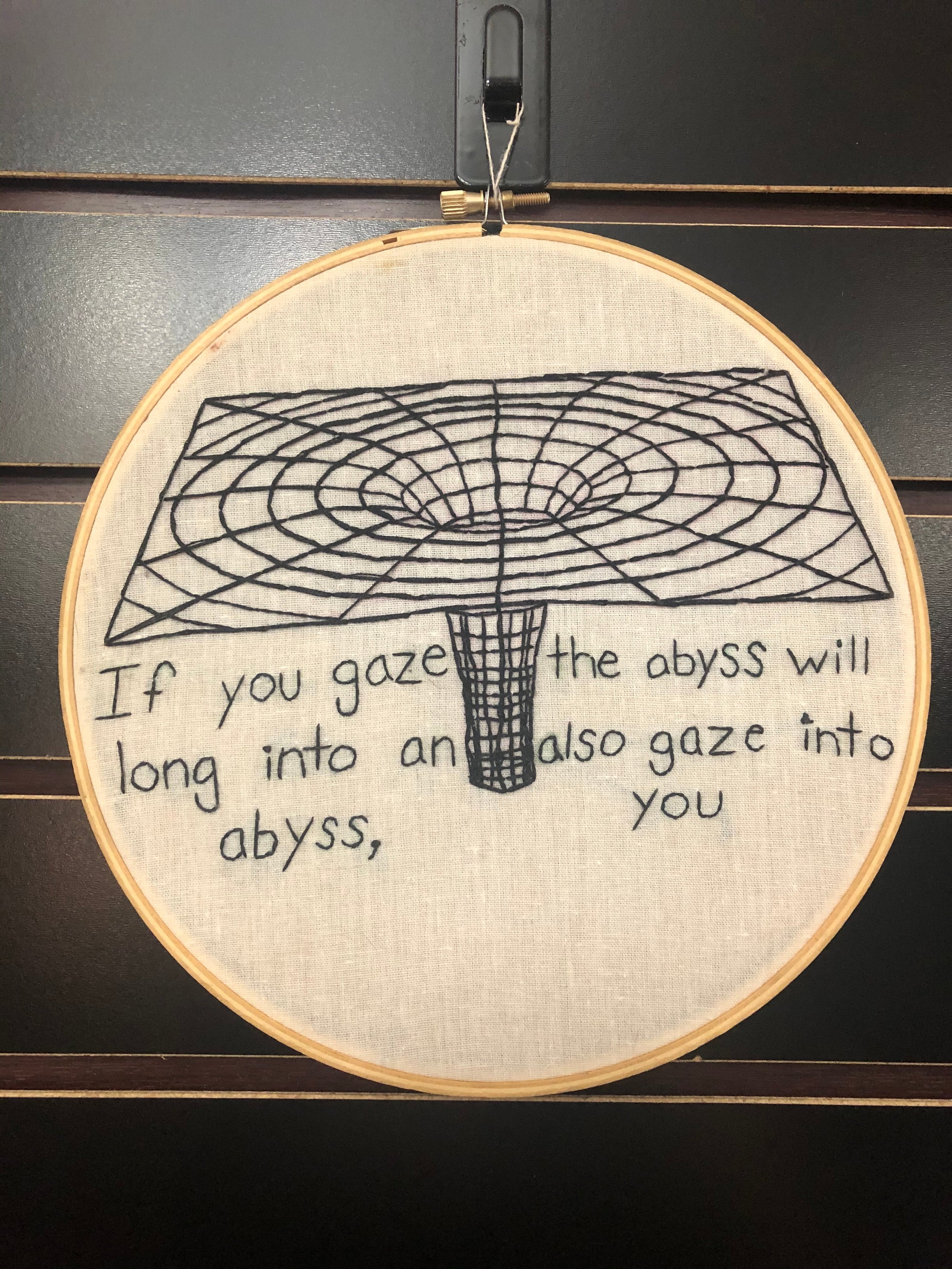 Allison Sharpe "Abyss" Embroidery Hoop | Poppycock Tattoo